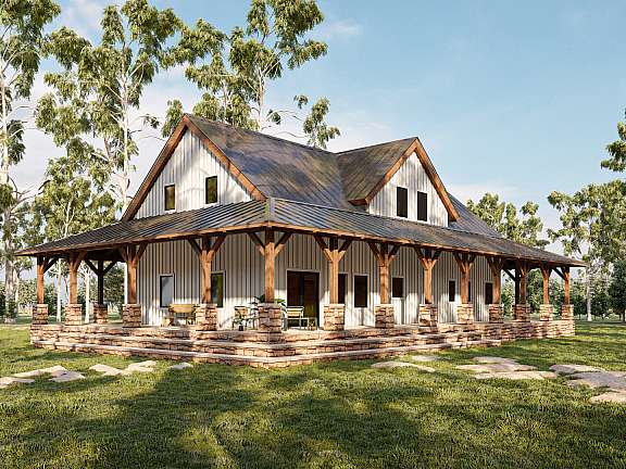 1 Story Pole Barn Homes